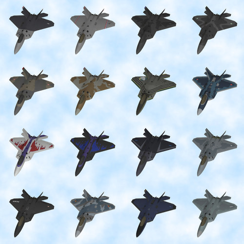 F-22A Raptor Skin Pack - F-22 - CombatACE